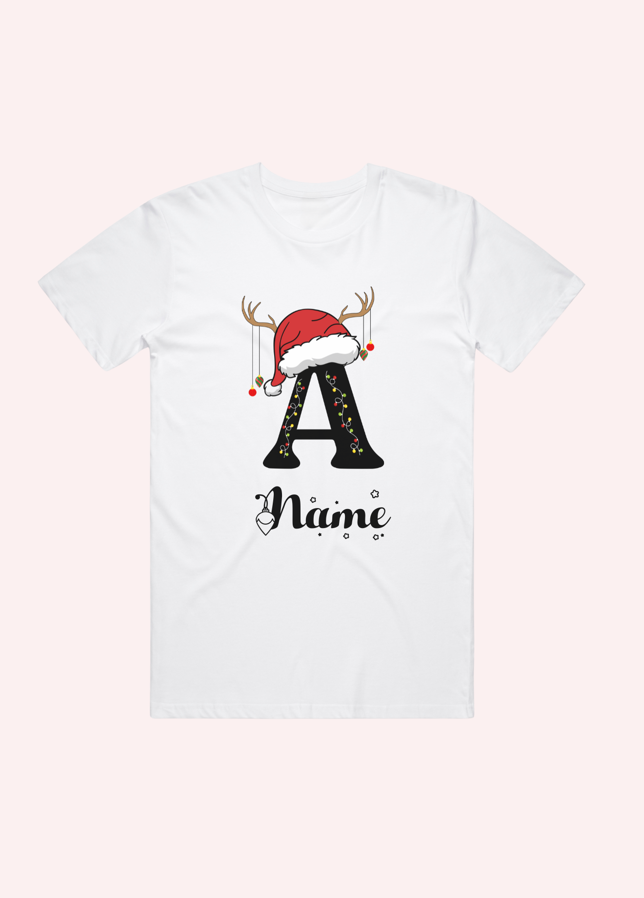 ADULT CHRISTMAS T-SHIRT NAME- personalised – Toots Kids
