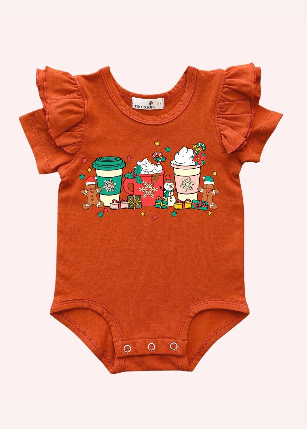 COFFEE CHRISTMAS FLUTTER- RUST – Toots Kids