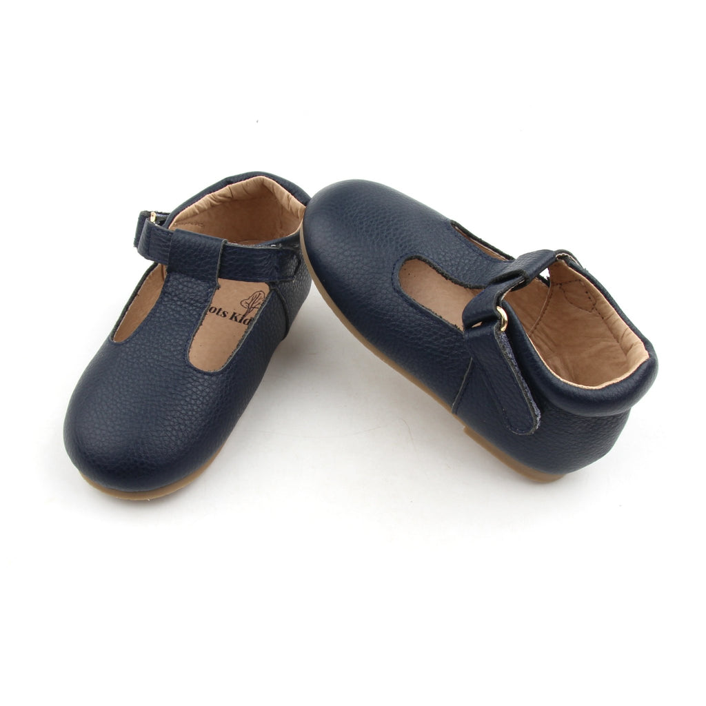 Navy T-bar shoes – Toots Kids
